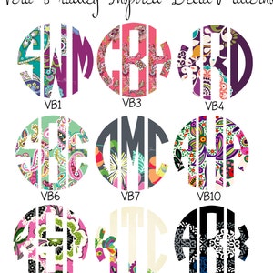 Monogram Decal, Car Monogram, Circle Monogram Decal - Etsy