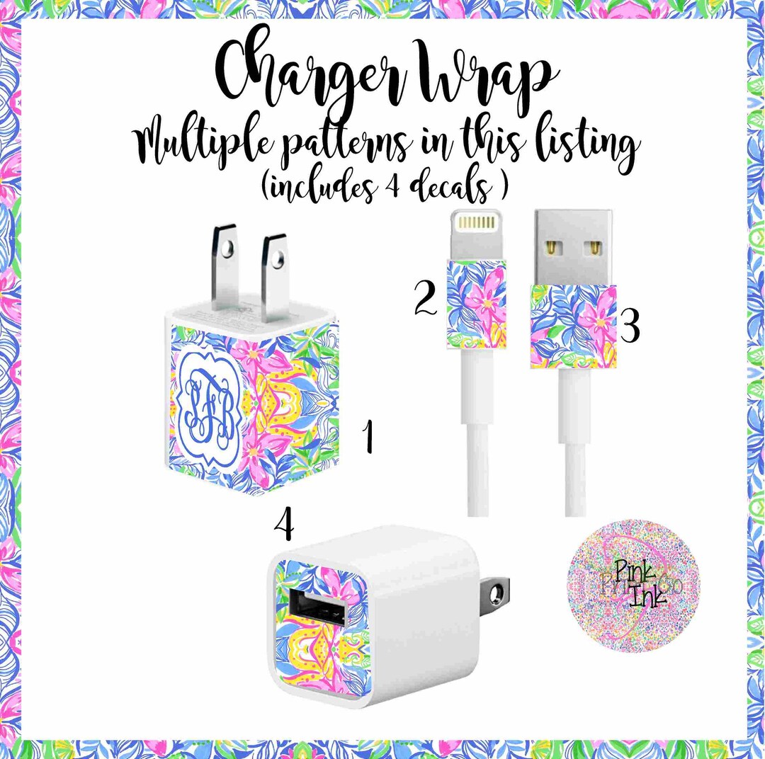 Personalized Gift/iphone Charger Monogram Decal/charger - Etsy