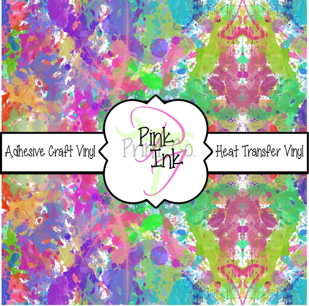 Patterned Vinyl Paint Splatter Vinyl and Heat Transfer Vinyl - Etsy