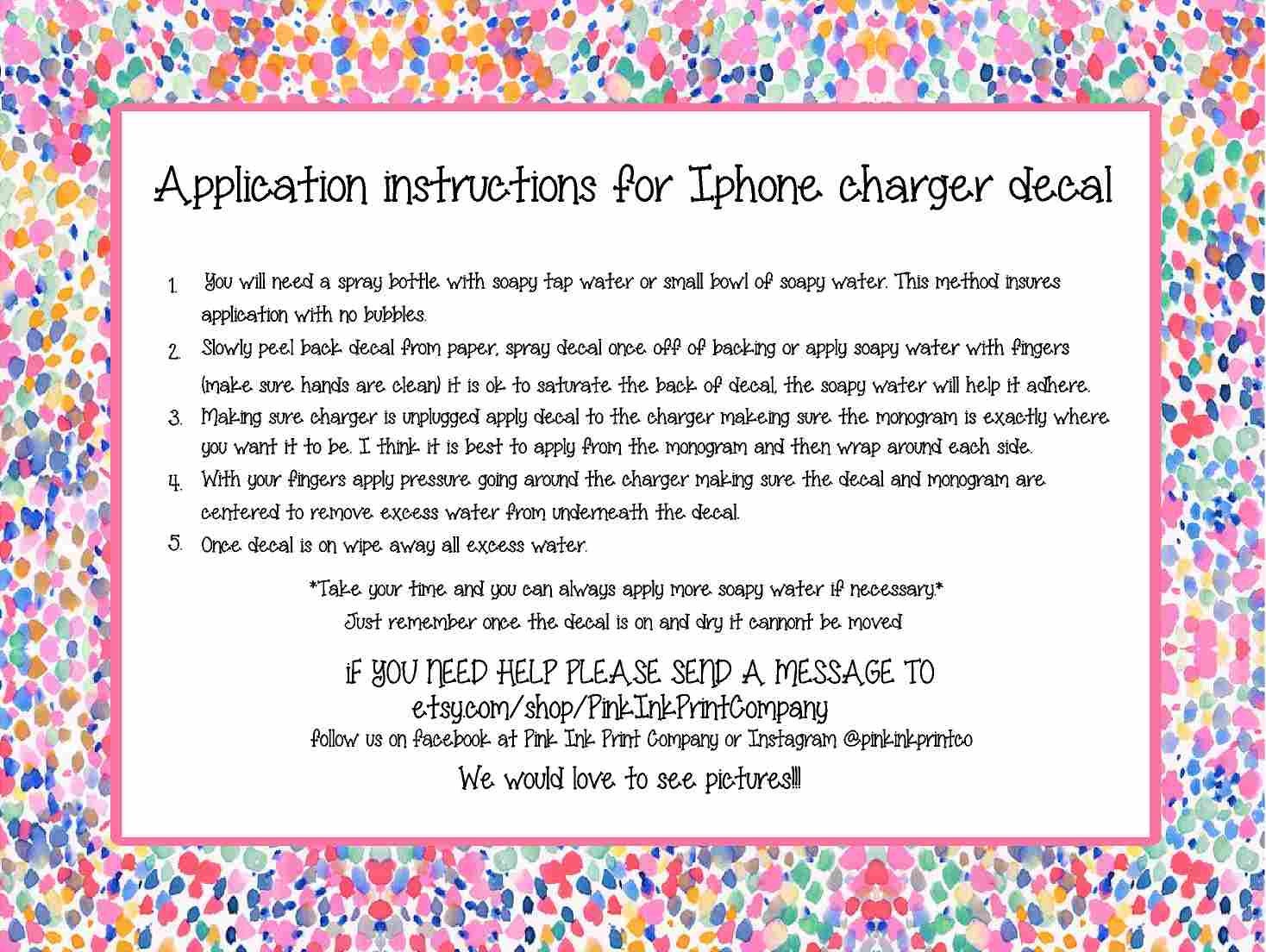 Personalized Gift/iphone Charger Monogram Decal/charger - Etsy