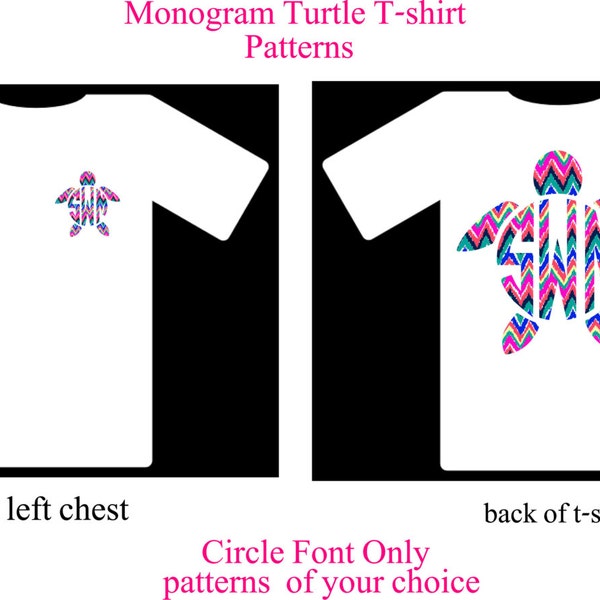 Turtle Monogram - Etsy