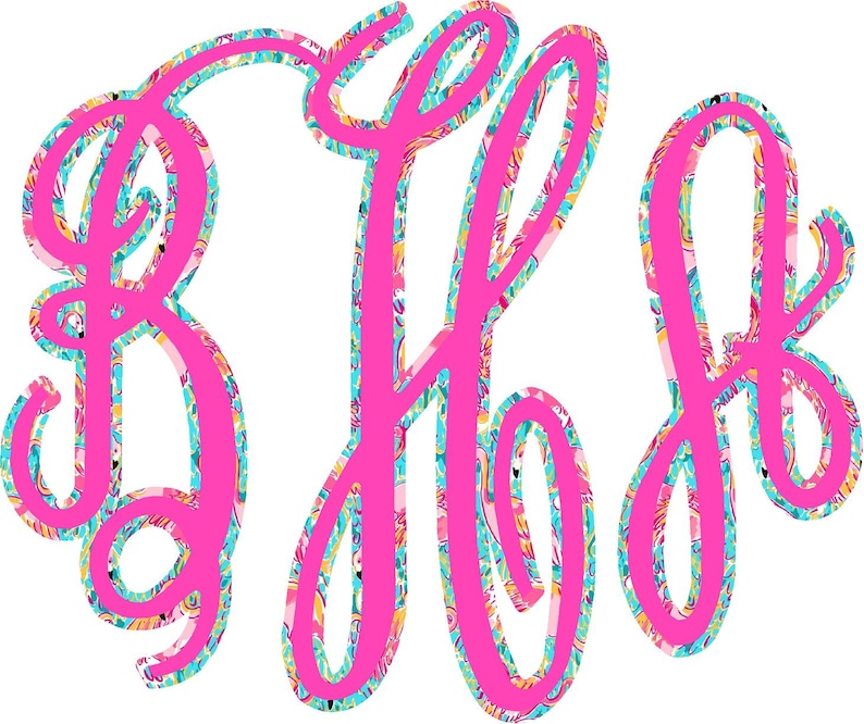 Monogram Decal Monogram Decal for Car Monogram Decal for | Etsy
