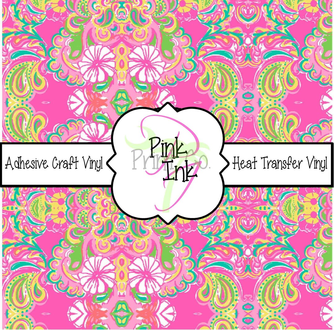 Beautiful Patterned Craft Vinyl and Heat Transfer Vinyl Pattern P143 - Etsy