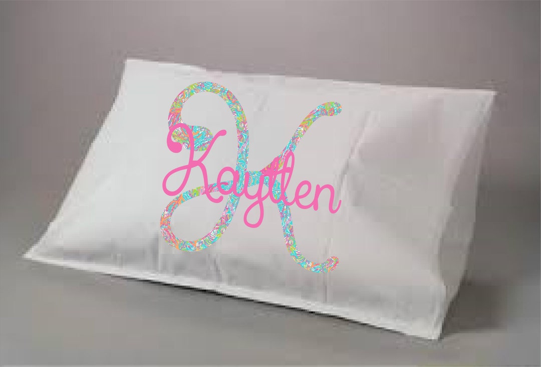 Monogram Pillowcase, Monogram Standard Pillowcase - Etsy