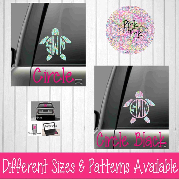 Turtle Monogram - Etsy