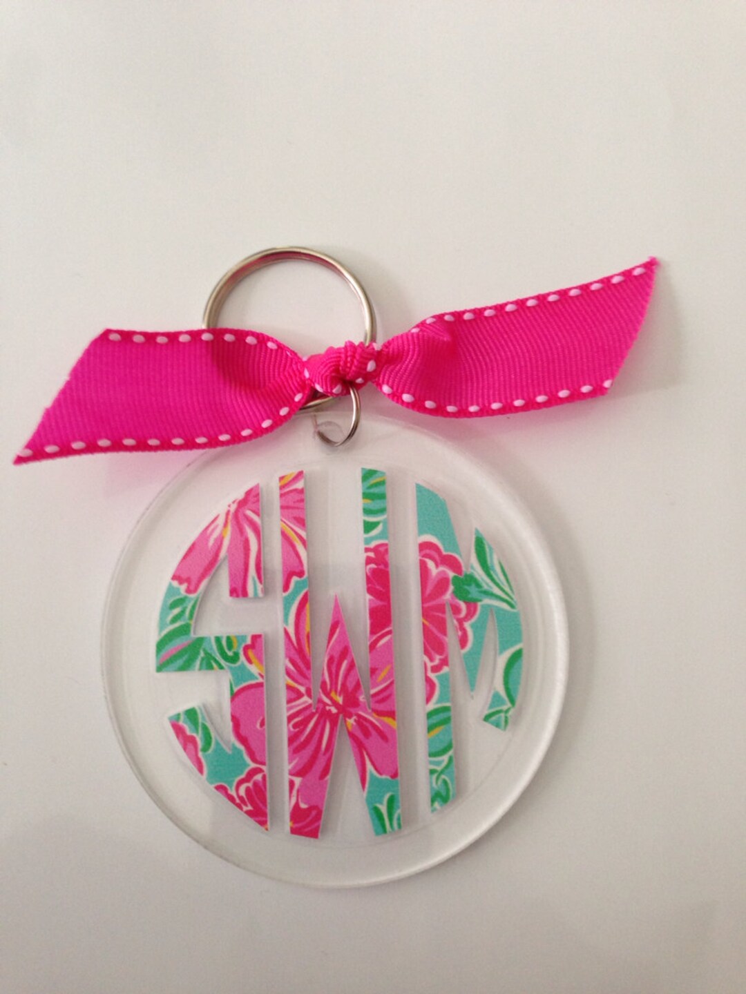 Monogram Key Chain 2 Inch - Etsy
