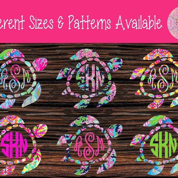 Turtle Monogram - Etsy