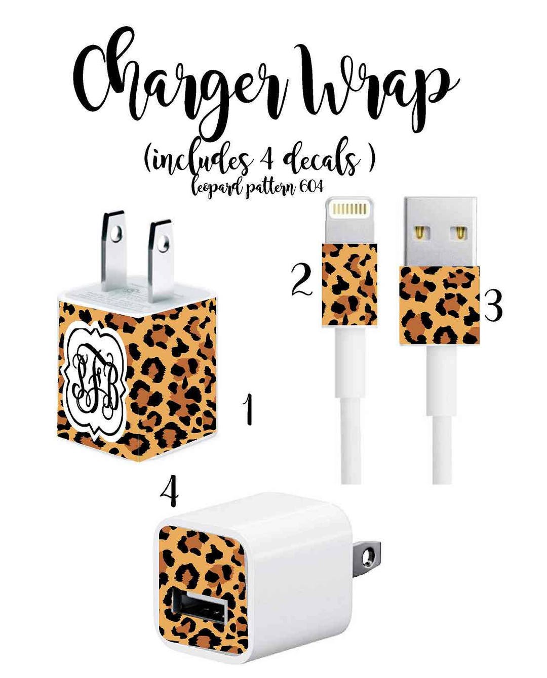 Phone Charger Monogram Decal/iphone Charger Monogram/monogram iPhone ...