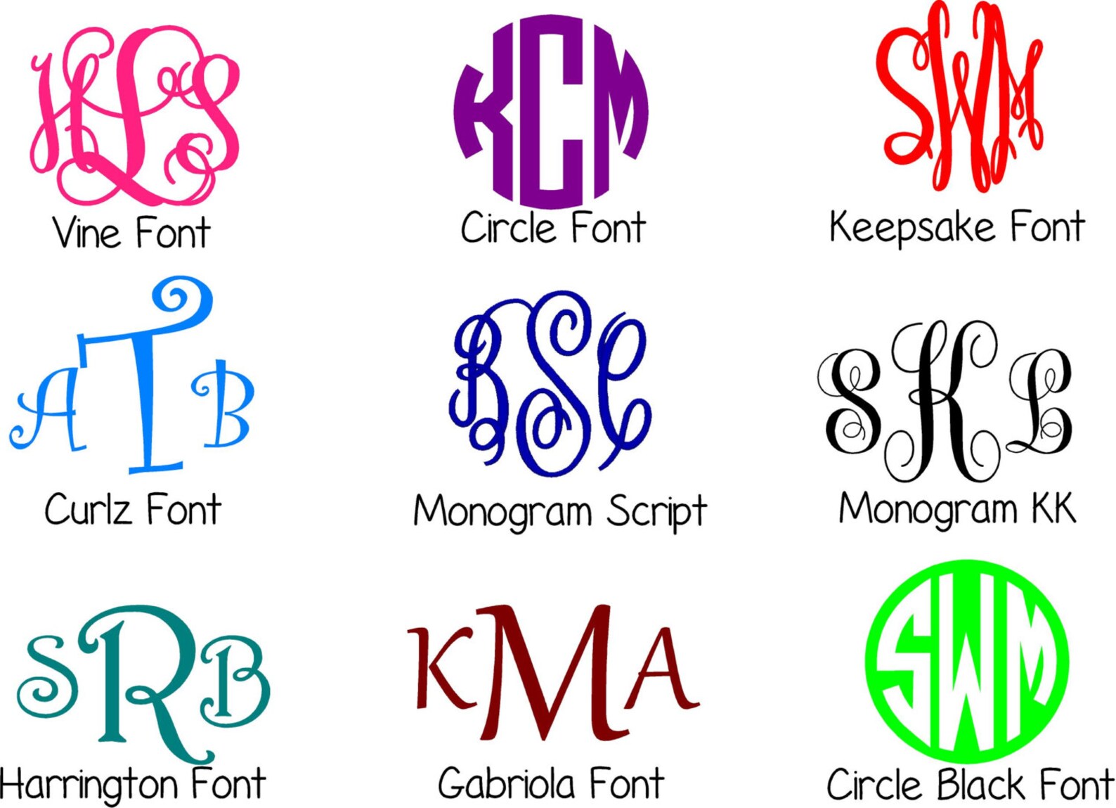 Monogram Car Decal Monogram Decal Car Decal Car Monogram Decal Car ...