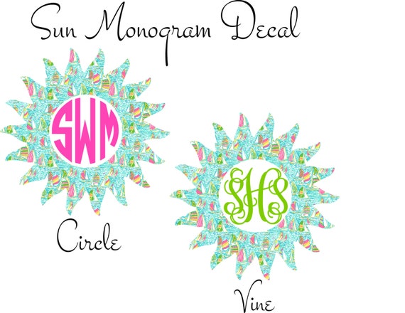 Monogram Car Decal Monogram Decal Car Decal Car Monogram | Etsy