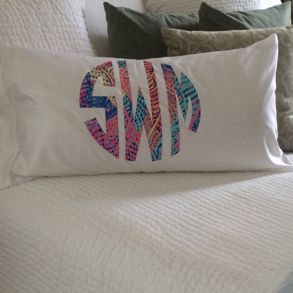 Monogram Pillowcases - Etsy
