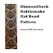 Diamondback Rattlesnake Loom Bead Pattern for Hat Band, Miyuki Delica ...