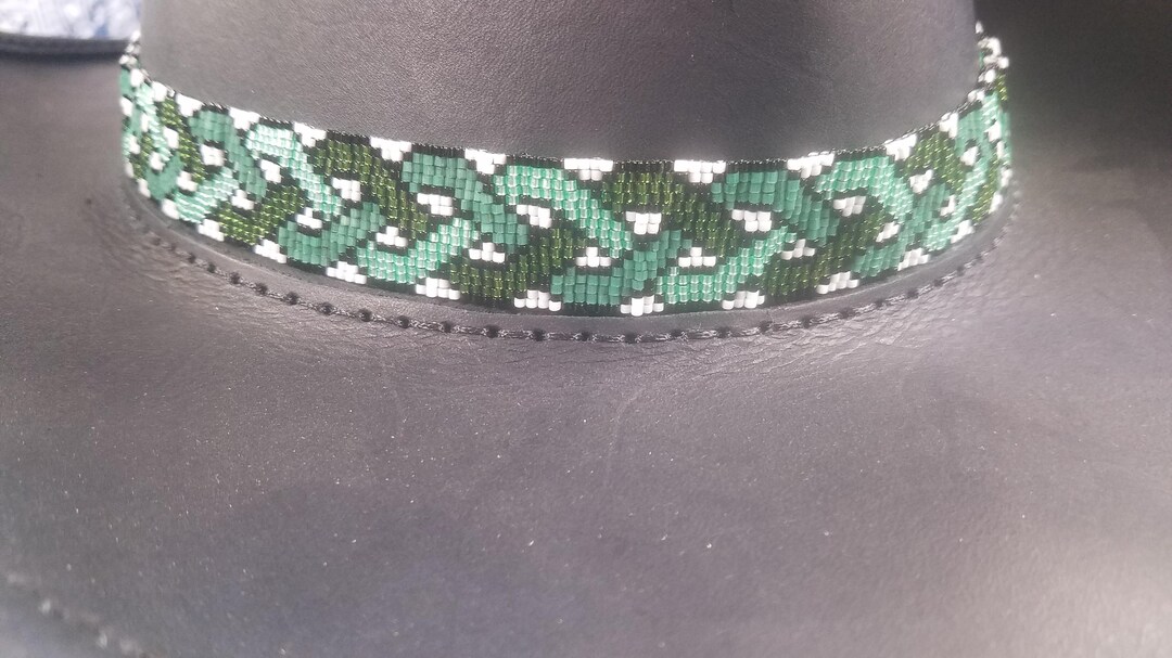 3 Strand Celtic Knot Beaded Hat Band, Beaded Hatband, South Western ...