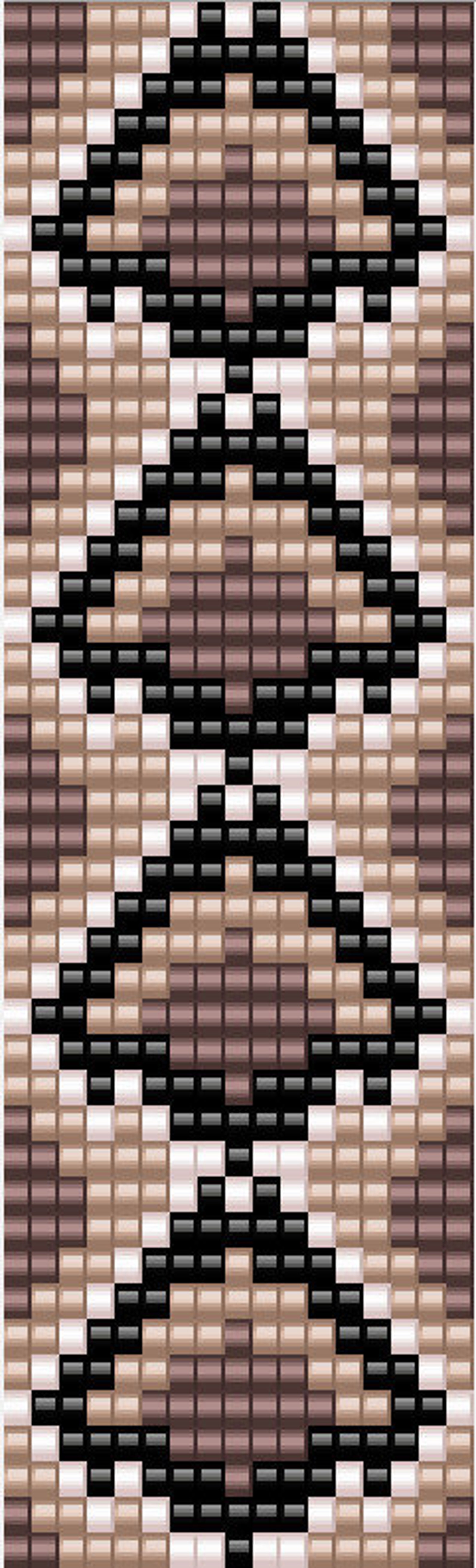 Diamondback Rattlesnake Loom Bead Pattern for Hat Band, Miyuki Delica ...