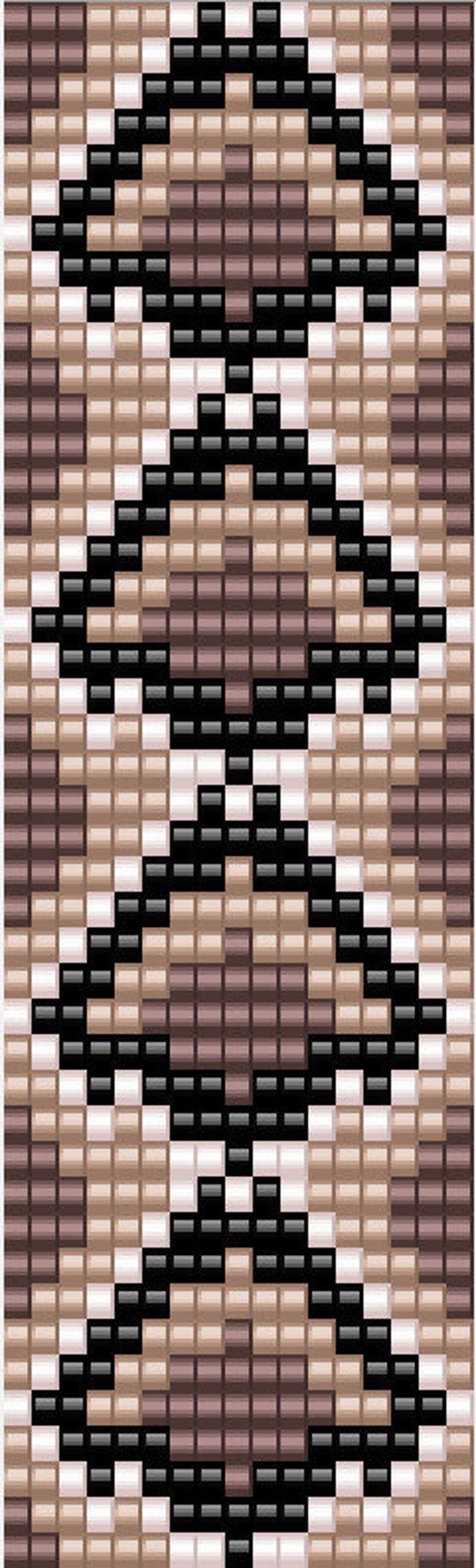 Diamondback Rattlesnake Loom Bead Pattern for Hat Band, Miyuki Delica ...