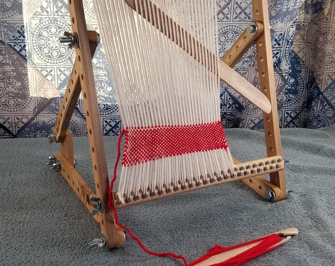 Maple Fabric Weaving Loom: Adjustable Upright Weaving Tool, Handmade in ...