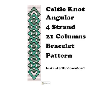 Celtic Knot Bracelet Pattern: 4 Strand Loom Bead Design (PDF Download ...