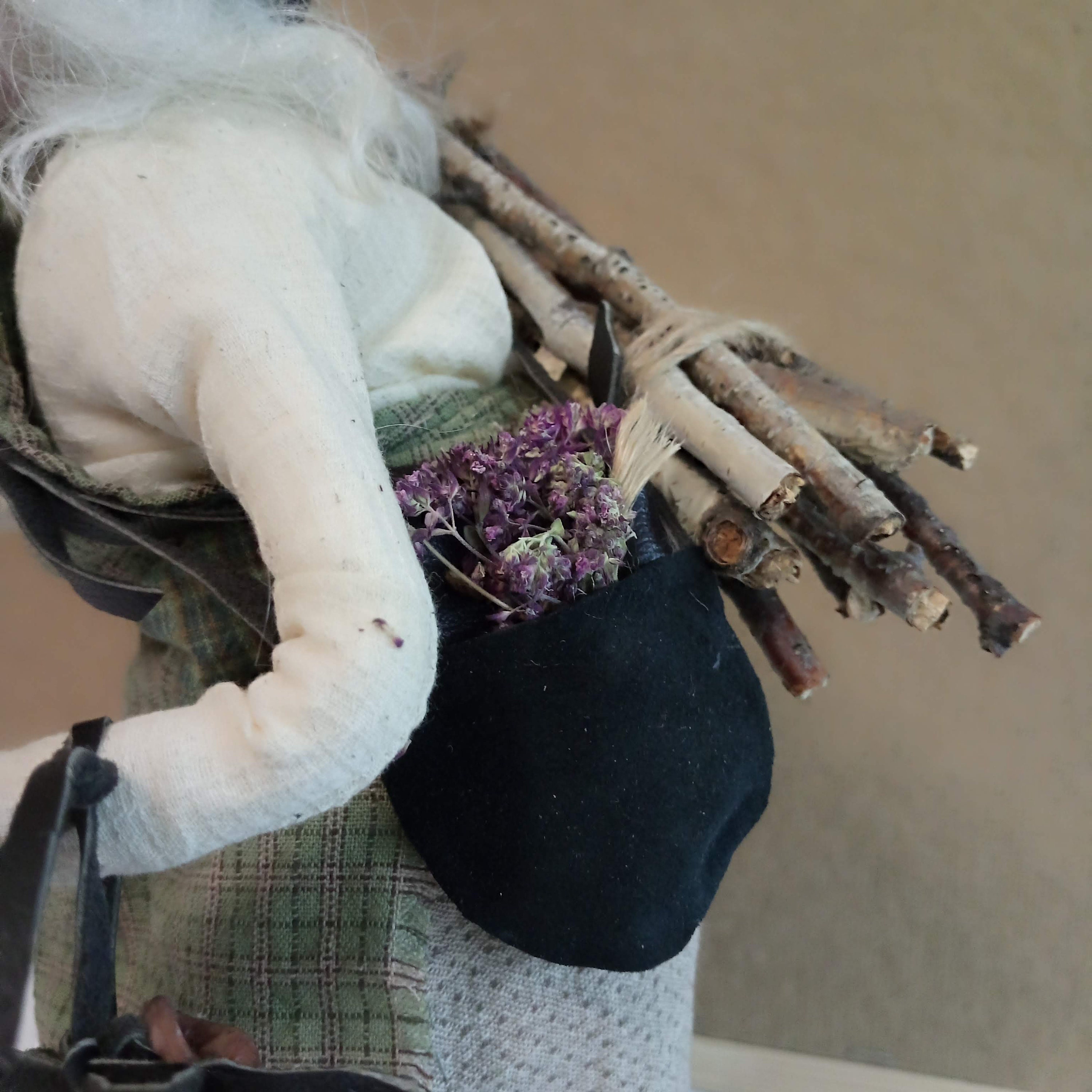 Forest Witch Willow, Babushka, Old Witch, Pose Able Doll, 10" - Etsy