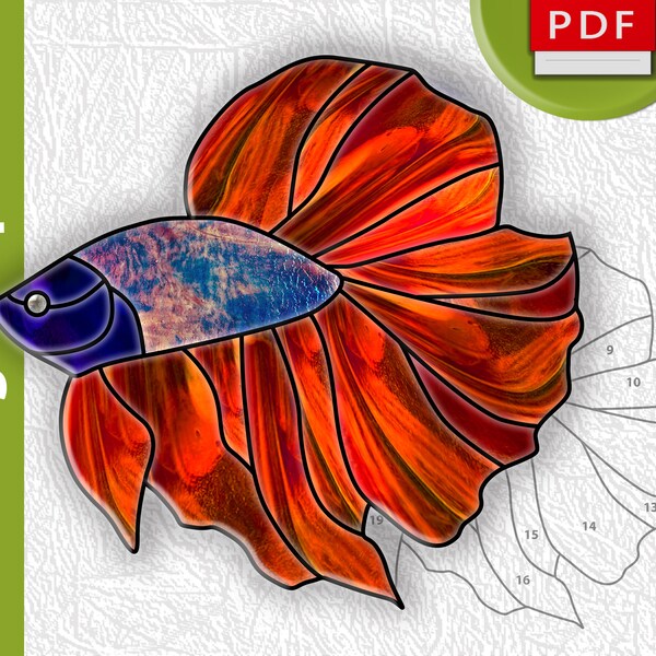 Stained Glass Fish - Etsy