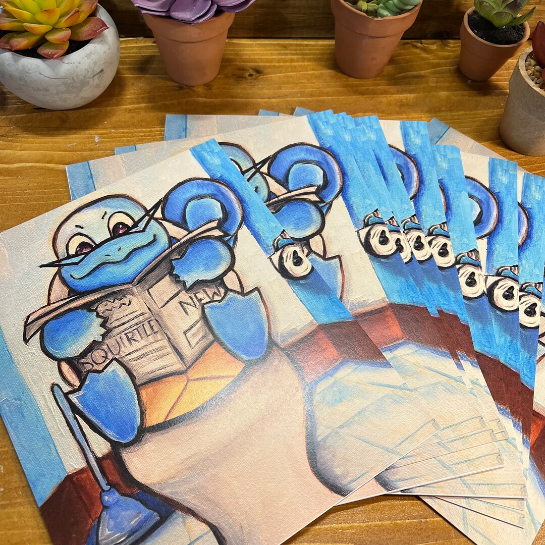 Pokemon Print 8x10 for Pokémon Lover Squirtle Art Print Pokemon Art - Etsy
