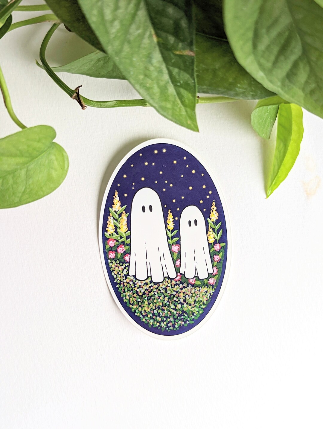 Garden Ghost Duo Vinyl Sticker - Etsy