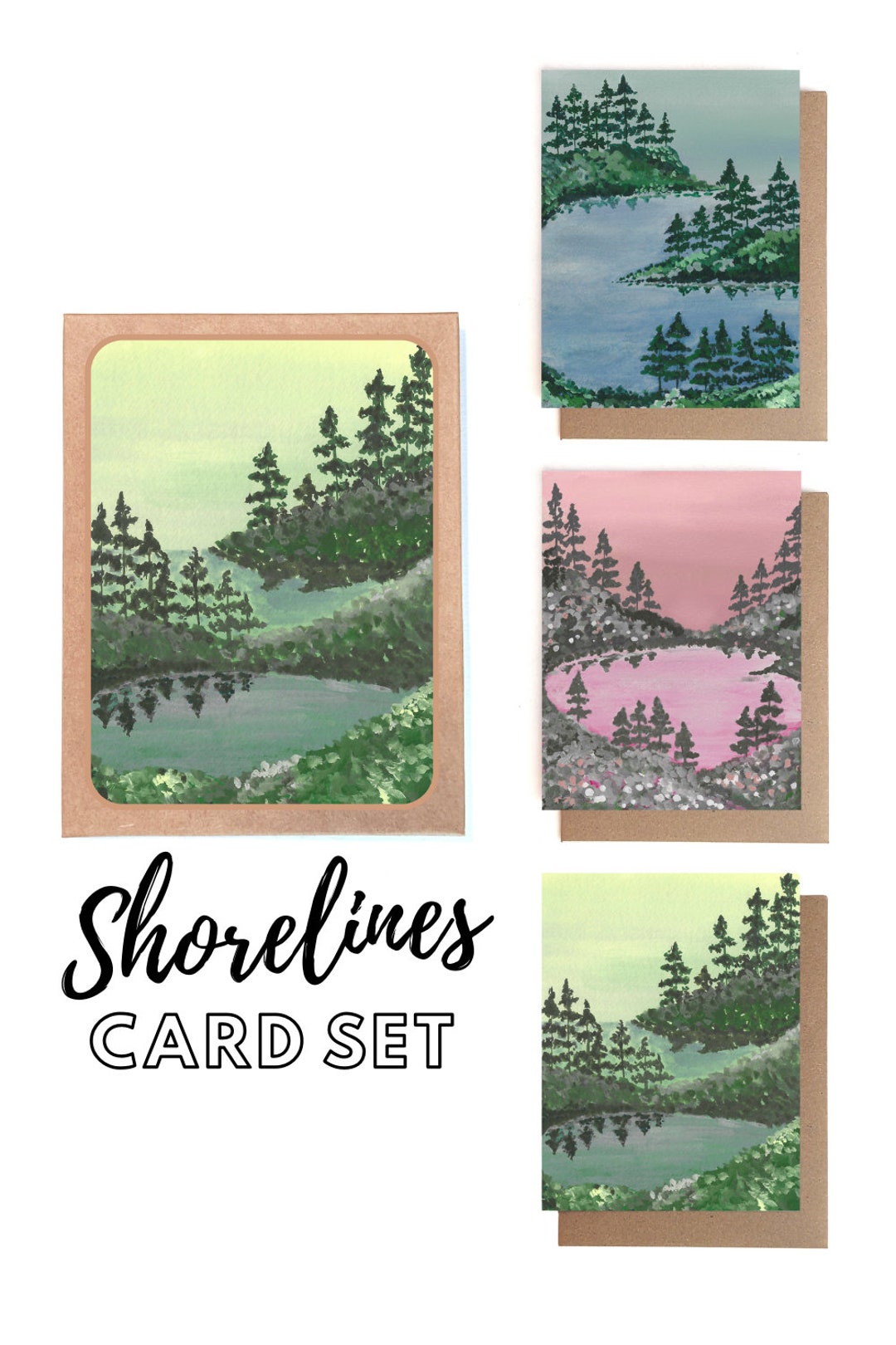 Shoreline Greeting Cards Variety Pack Set of 6 Cards - Etsy