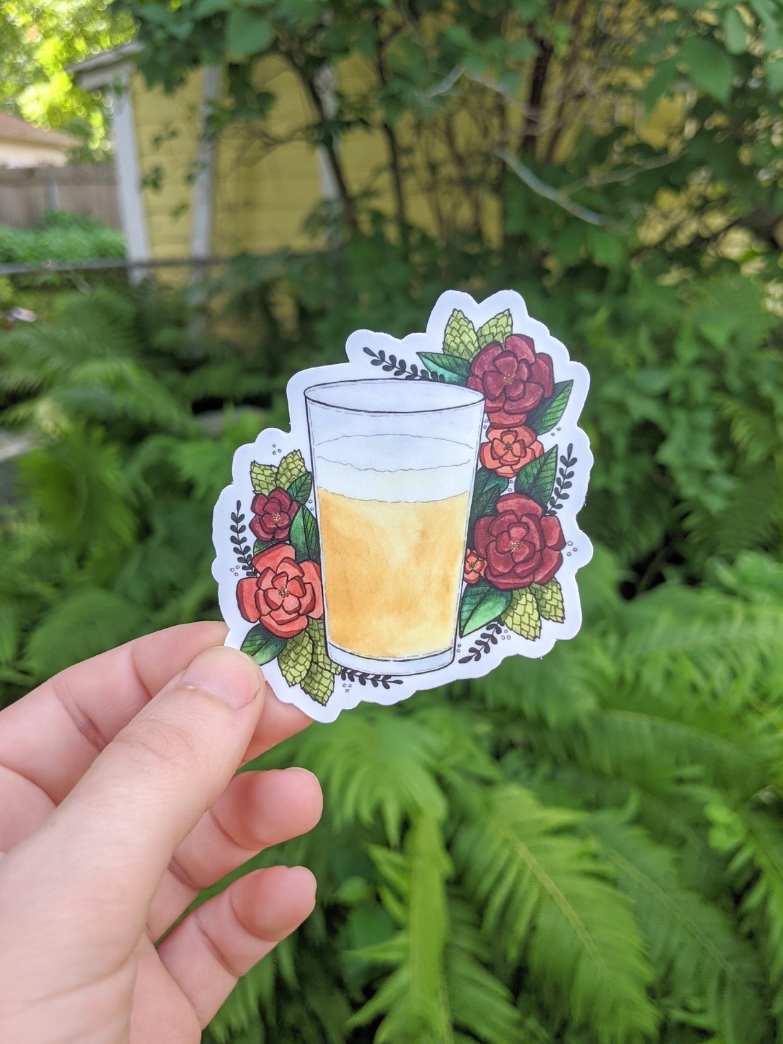 Light Beer IPA Floral Vinyl Sticker - Etsy UK