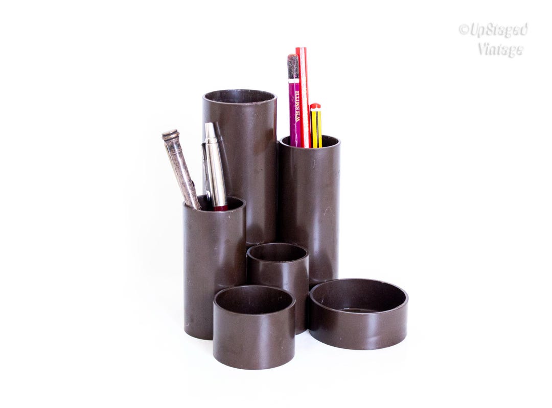 Brown Tidy Tubs Original 1970s Vintage Platignum Desk Tidy Made in ...