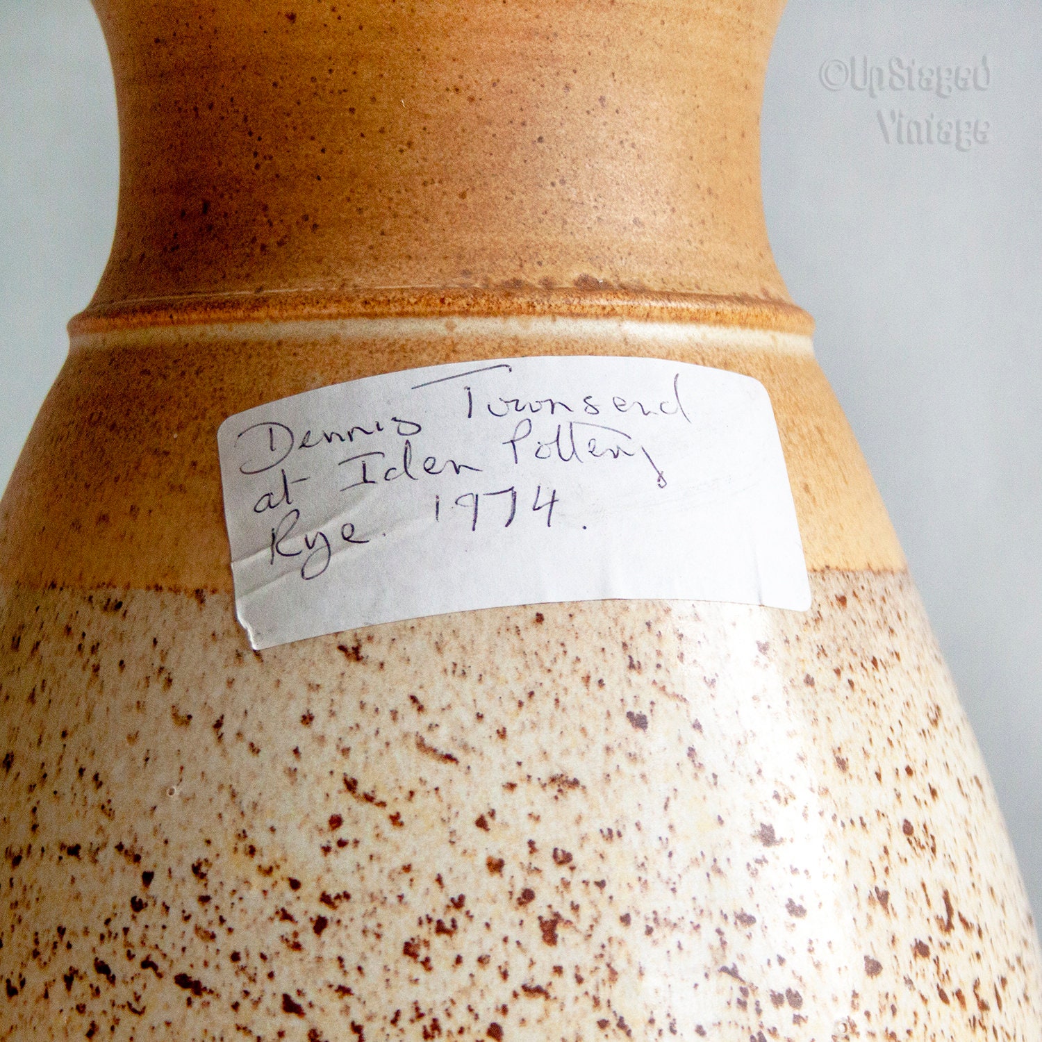 Large Vintage 1970s British Iden Pottery RYE Vase by Dennis | Etsy