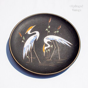 RUSCHA Wall Plate 1950s Engobe Reiker Stork/crane Design Large Vintage ...