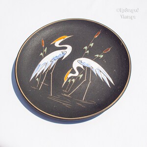RUSCHA Wall Plate 1950s Engobe Reiker Stork/crane Design Large Vintage ...