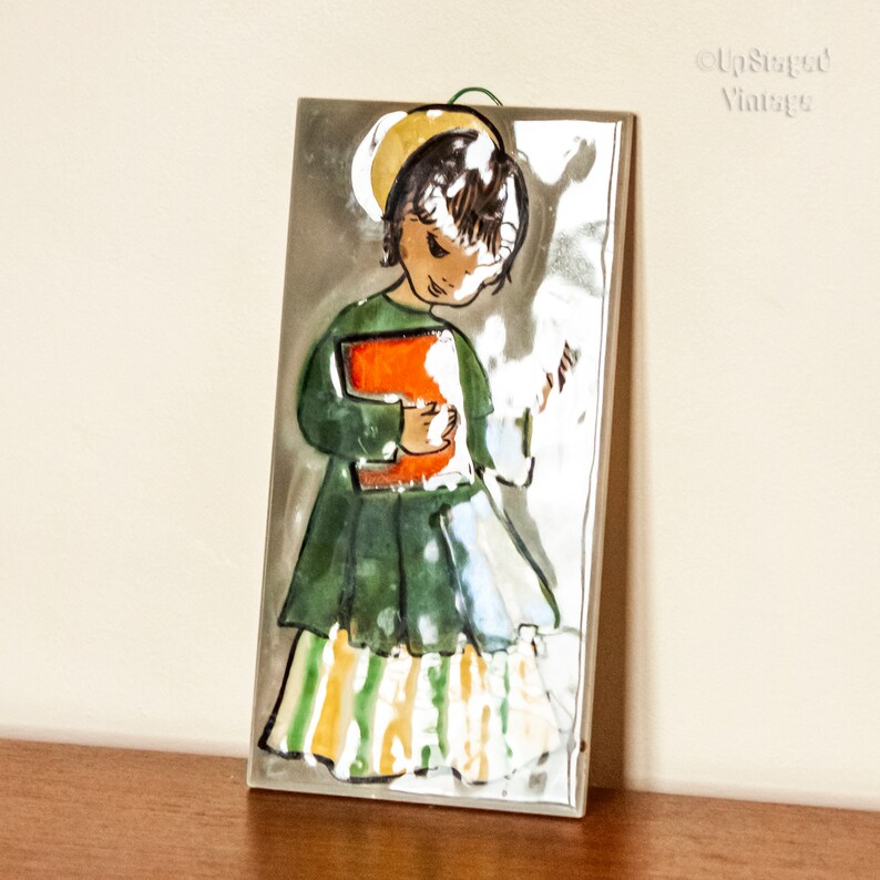 Vintage Ceramic Wall Tile With Angelic Child by Villeroy & - Etsy