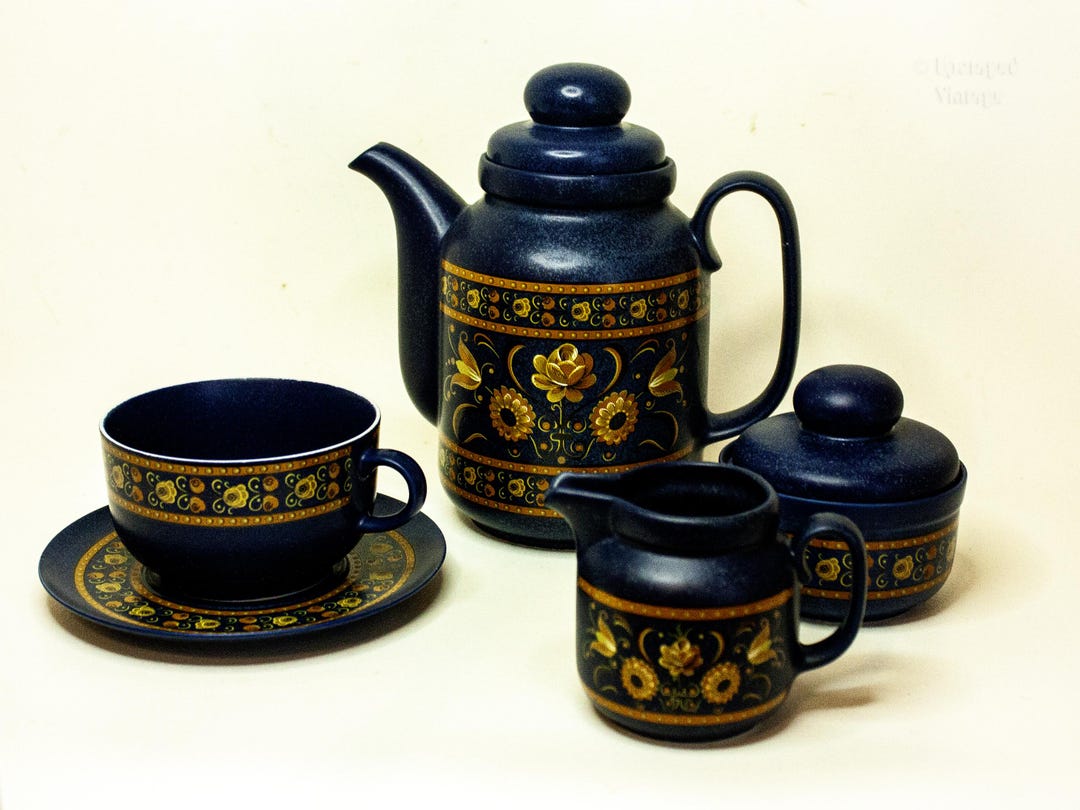 Winterling Bavarian Breakfast Tea/coffee Set West German Pottery Floral ...