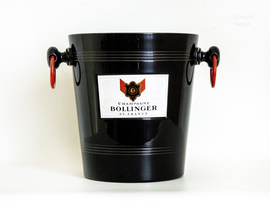Bollinger Champagne Ice Bucket 1980s French Vintage Black Metal Wine ...