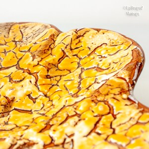 Emaux De Miel Fruit Bowl French 1960s Vintage Large Yellow & Brown ...