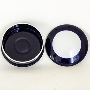 Limoges Porcelain Pot With Lid in Dark Blue and White Glaze French ...