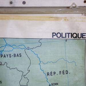 French School Wall Map of France Double Sided Vintage Dated 1990 - Etsy