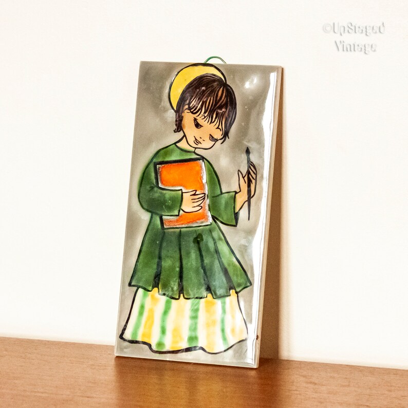 Vintage Ceramic Wall Tile With Angelic Child by Villeroy & | Etsy