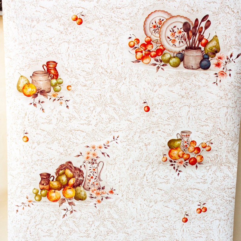 Retro Kitchen Wallpaper - Etsy