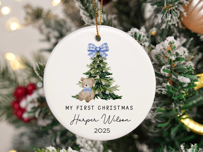 My First Christmas Ornament 2025, Personalized Baby’s First Christmas ...