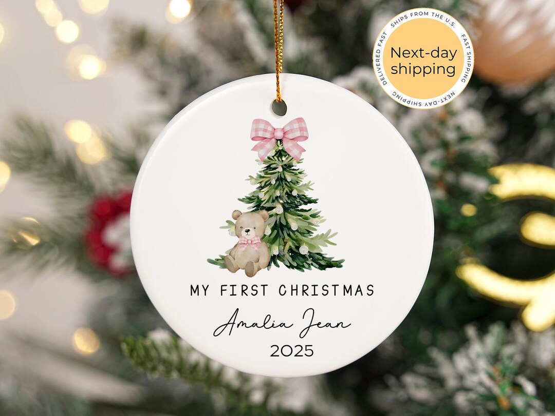 My First Christmas Ornament 2025, Personalized Baby’s First Christmas ...