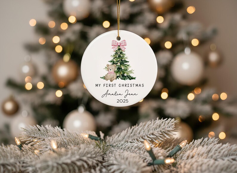 My First Christmas Ornament 2025, Personalized Baby’s First Christmas ...