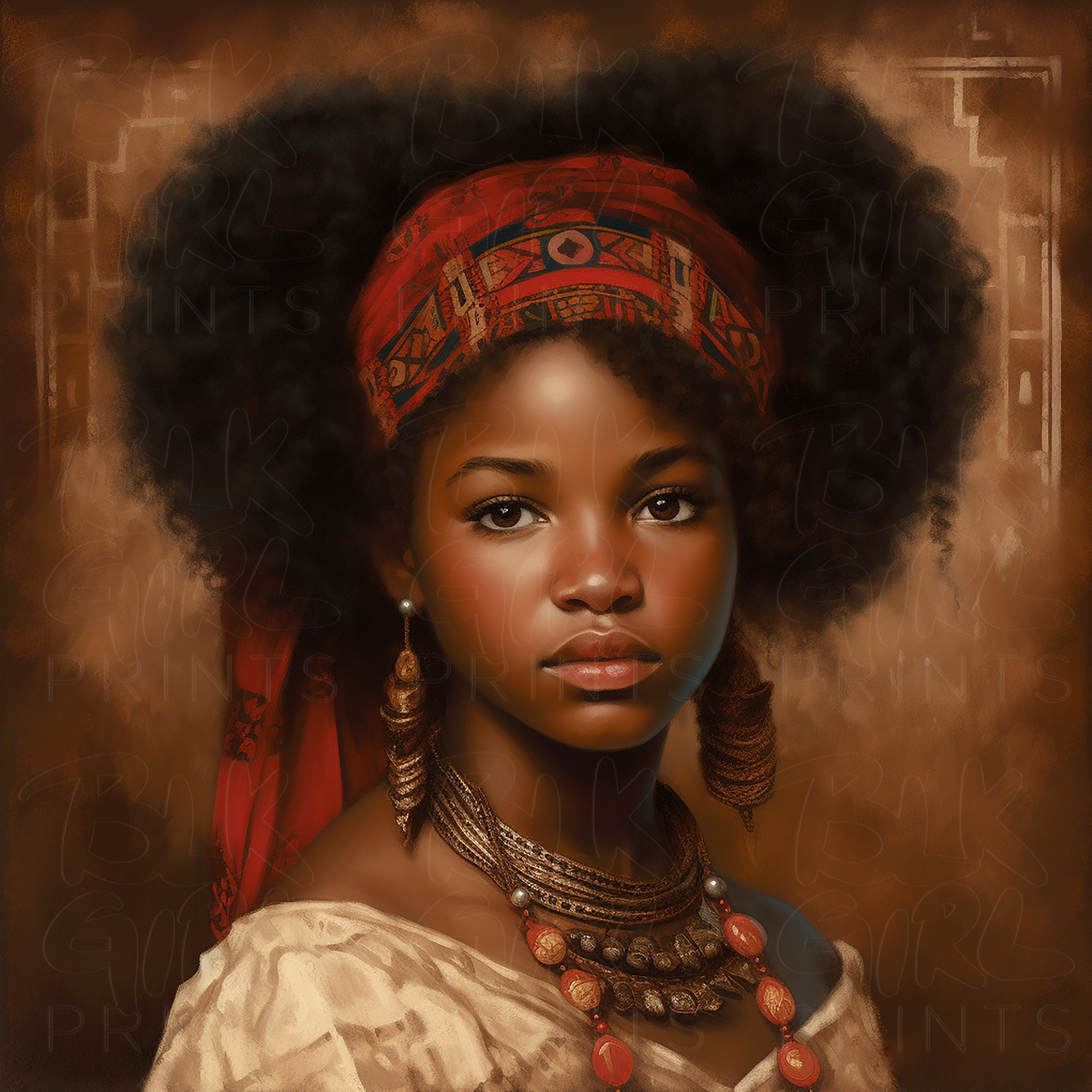 Tituba - Printable Digital Art Download, Black Woman, Afro, Wall Art ...