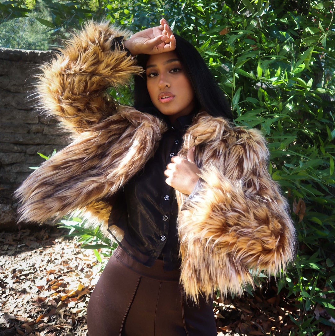 Faux Fur Coat Fur Coat Brown Coat Fur Jacket - Etsy