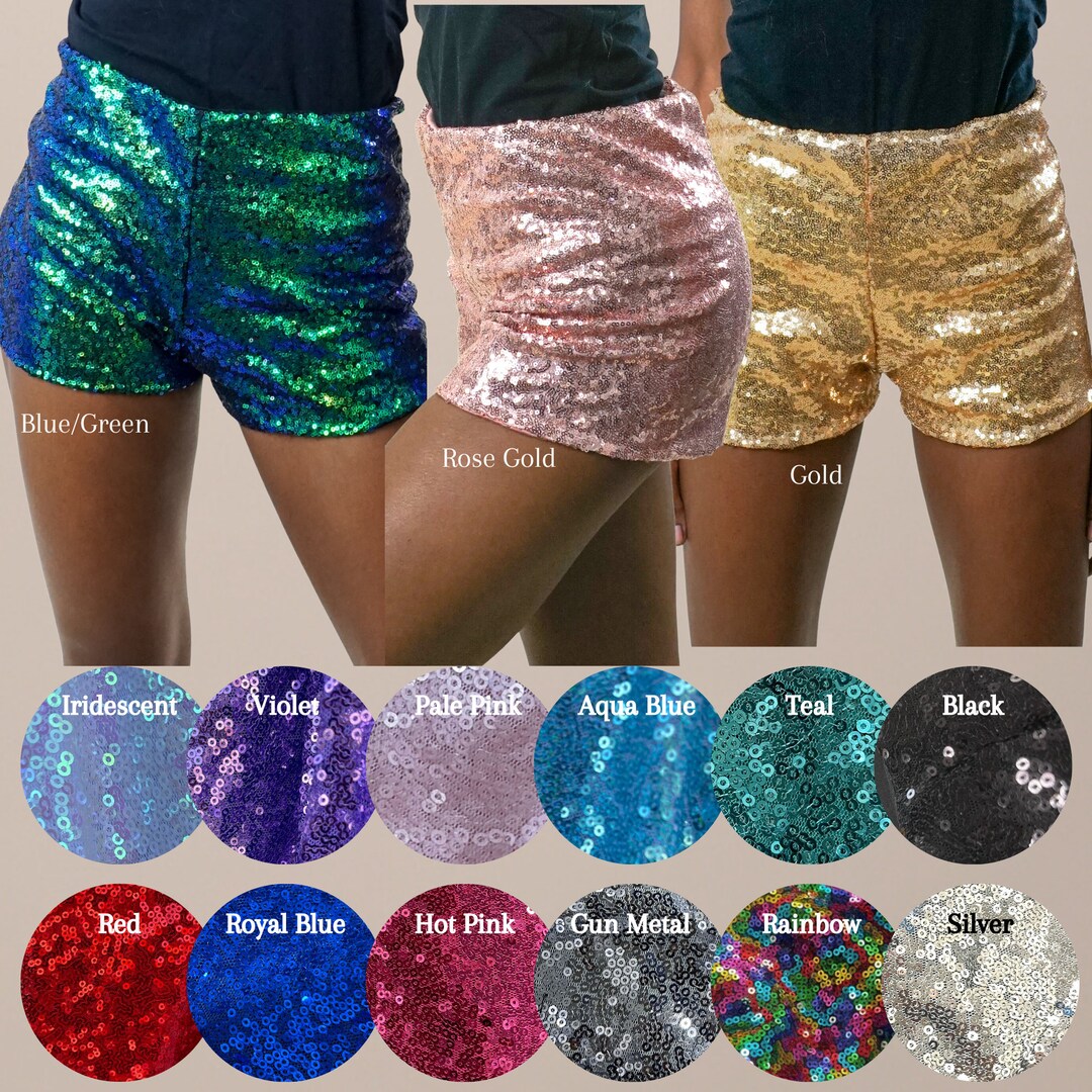 Sequin Shorts Sequin Hot Pants Concert Sparkle Shorts - Etsy