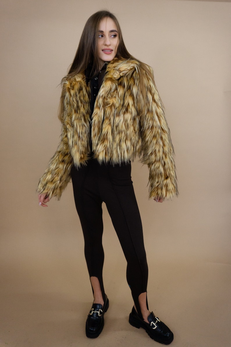 Faux Fur Coat Fur Coat Brown Coat Fur Jacket - Etsy