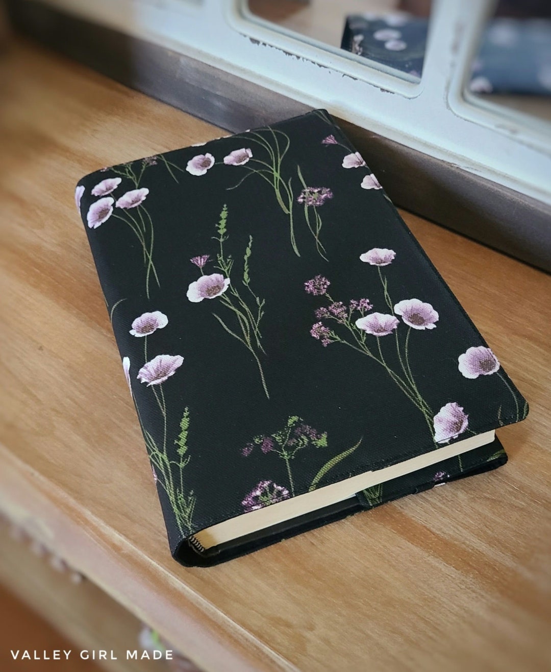 Dainty Florals Adjustable Fabric Book Cover | Delicate Flowers Book ...