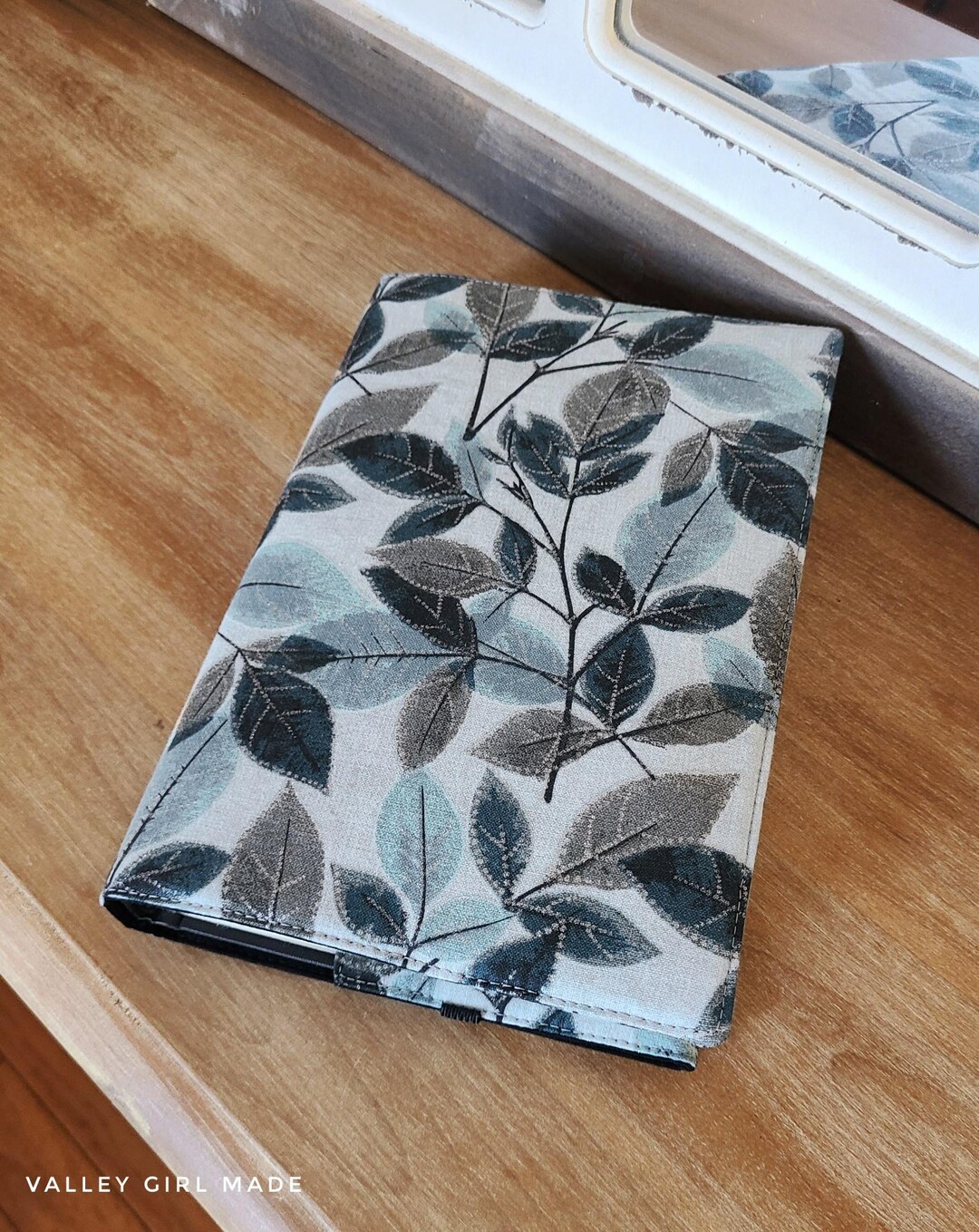 Blue Tonal Leaves Adjustable Book Cover | Fall Leaves Book Cover ...