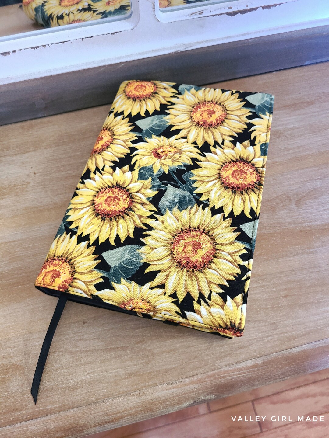 Adjustable Book Cover | Sunflowers Book Cover | Fabric Book Cover - Etsy