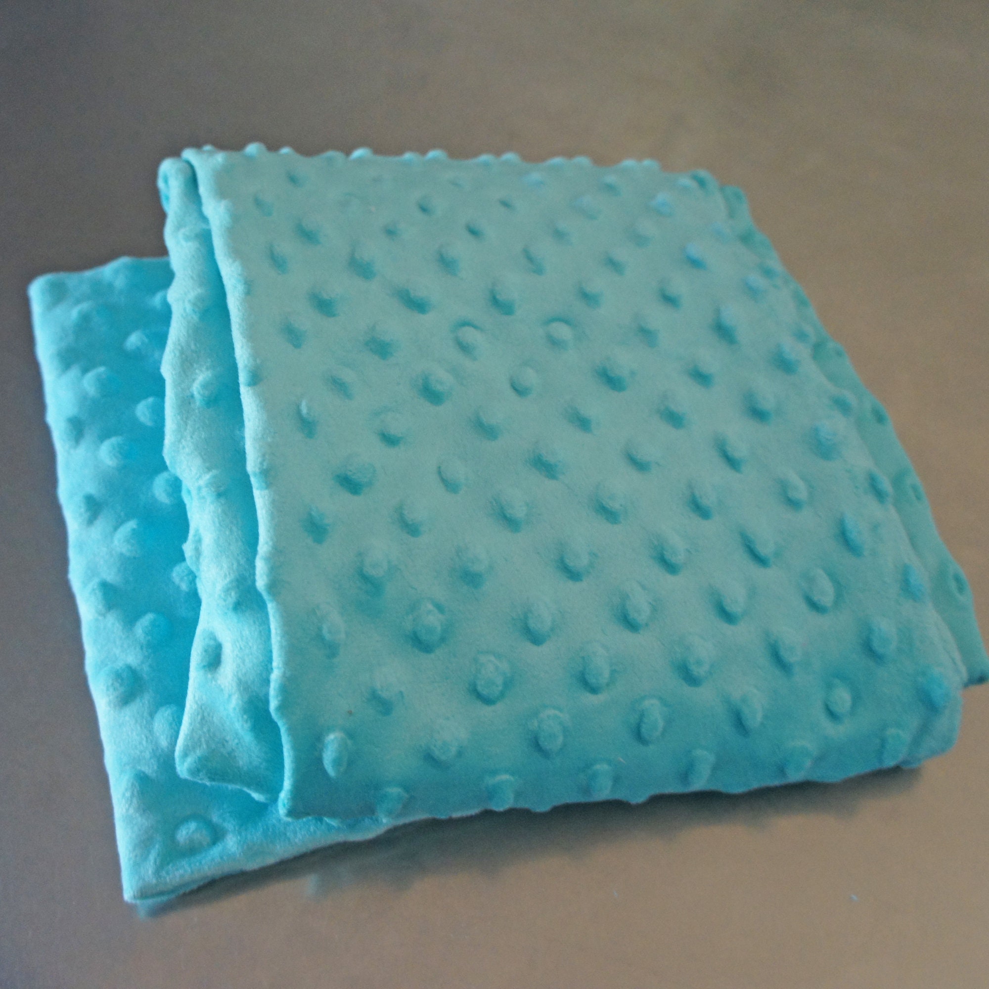 Light Aqua Blue Minky Dimple Dot Chenille Plush Fabric - Etsy